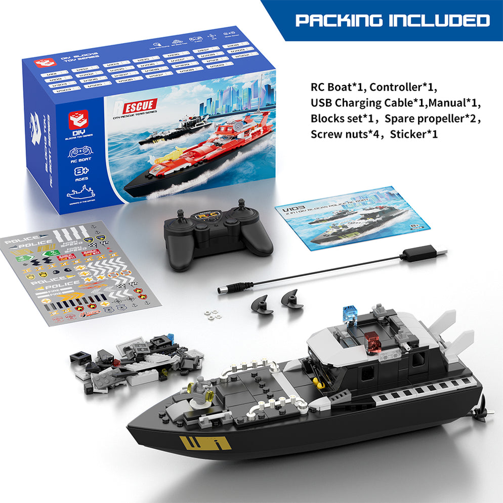 FLYTEC Police Military Battleship DIY set — GOGO GADGET