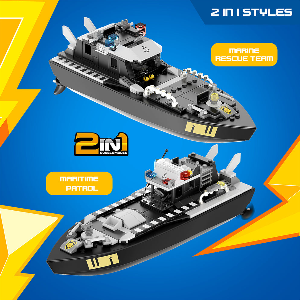 FLYTEC Police Military Battleship DIY set — GOGO GADGET